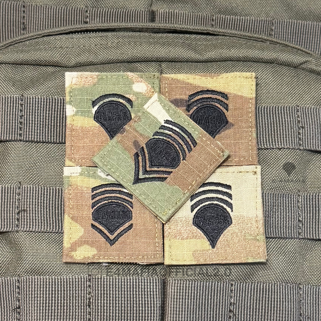Spec 5–9 Rank Patch Bundle – E-4 MAFIA Limited Edition – E4MAFIA.SHOP